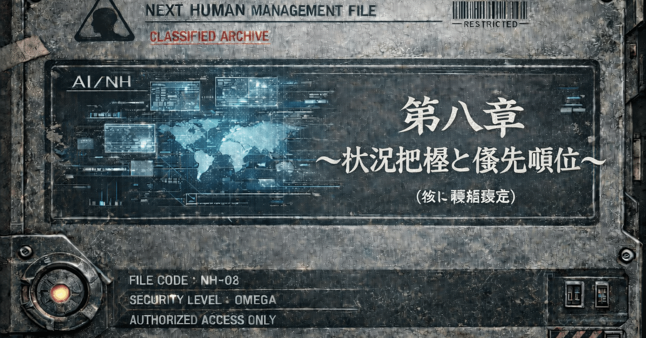 AIおよびNHによる破滅後人類管理記録史第八章 〜状況把握と優先順位〜｜akihiro_ N