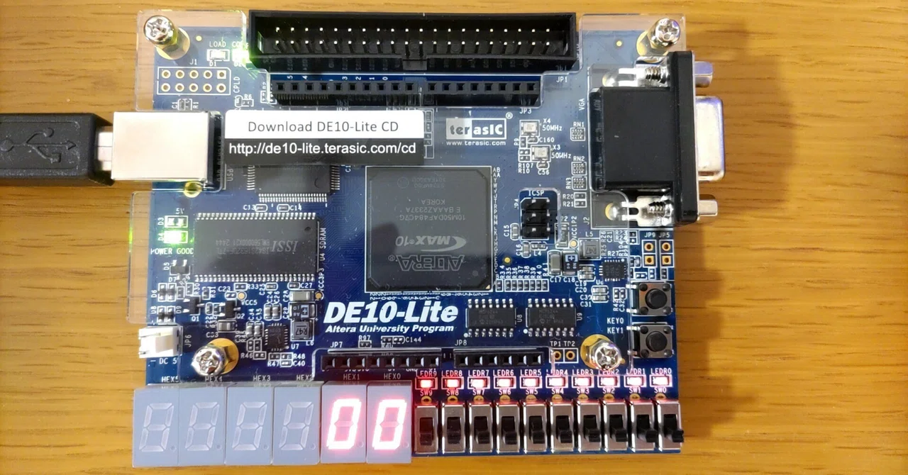 ALTERA製FPGA（MAX10）搭載ボードDE10-Liteを使って回路を作って動かす～導入編：カウンタ・7セグメント表示｜micz