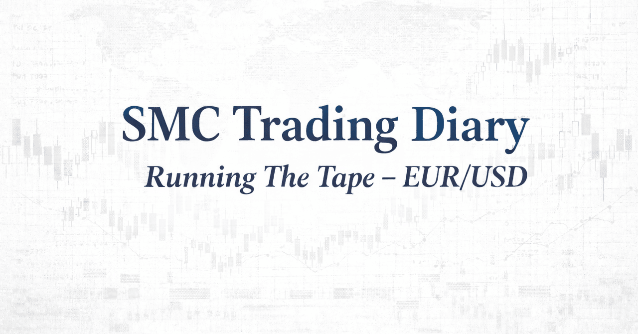 SMC Trading Diary – Running The Tape – EUR/USD 01/12/26｜Mitsuru FX