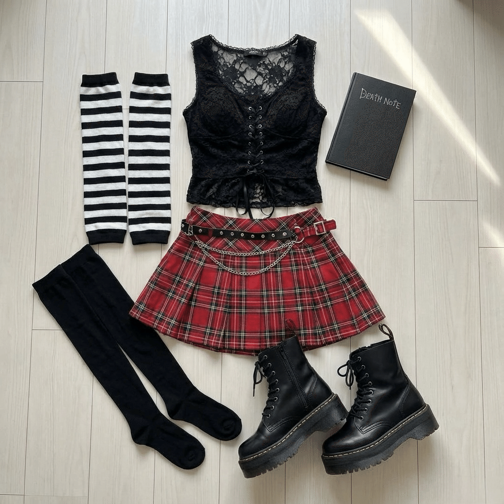 【衣装プロンプト】ミサミサ風 “ゴシック×アイドル” コーデ｜ゆみ｜Sora Prompt Memo