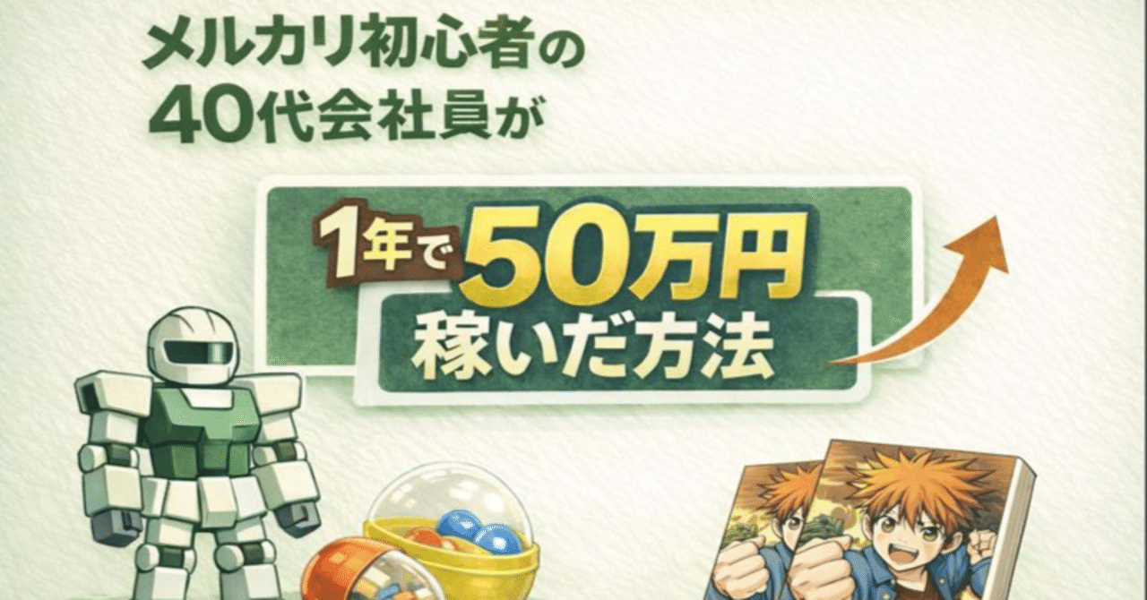 ①メルカリ未経験の40代会社員が、昔のおもちゃで1年間で50万円稼いだ話｜tetsu