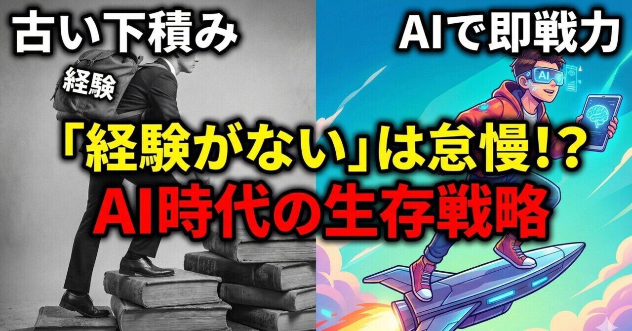 「経験がないから無理」は、ただの怠慢になった。AIが“下積み”を無効化する｜Yuhei @発達障害AI伝導者