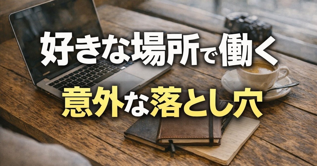 「好きな場所」で働くことの意外な落とし穴。気をつけたいよね。｜Hiro hanayama
