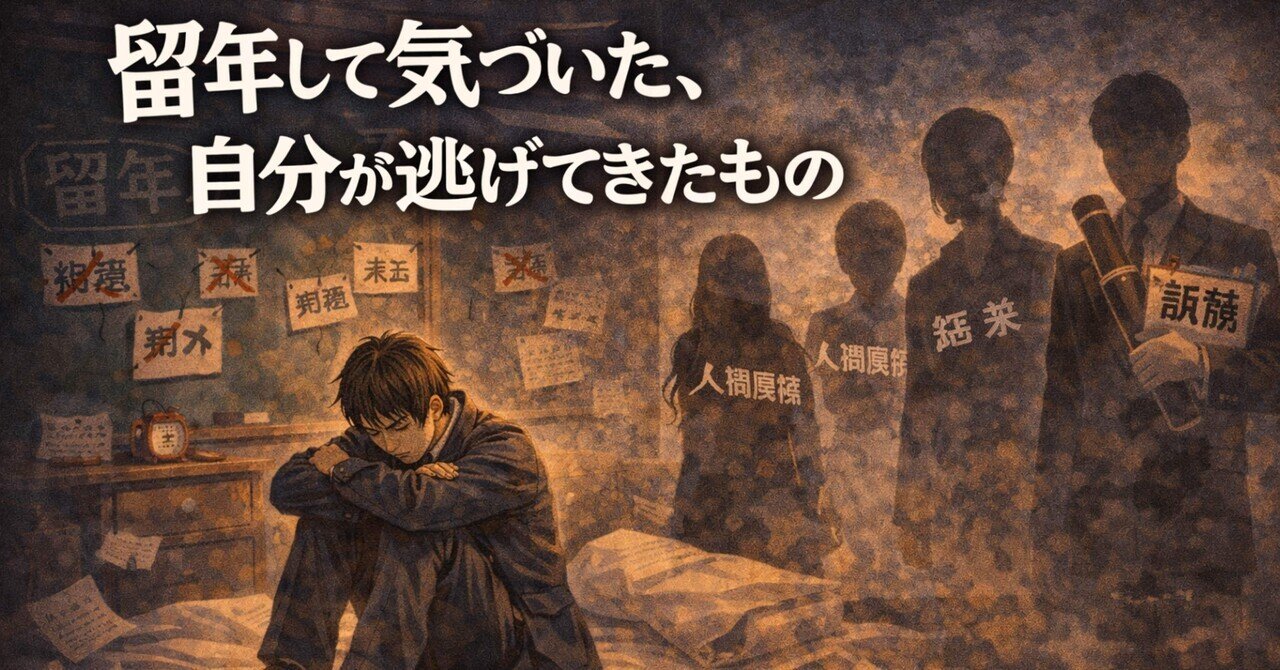 留年して気づいた、自分が逃げてきたもの｜留年無双