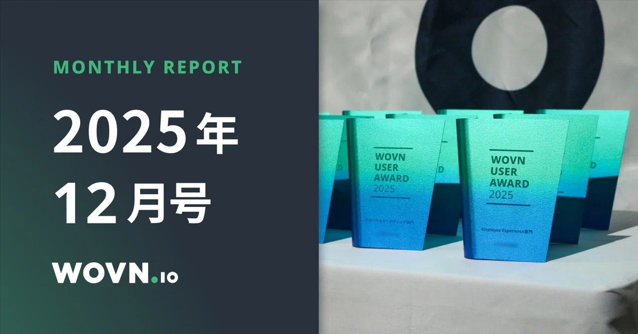 WOVN Monthly Report｜2025年12月号｜WOVN MAGAZINE