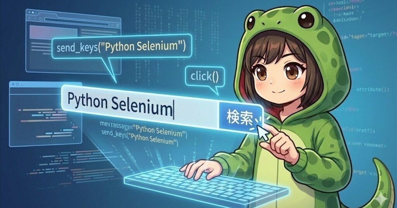 【Python】Seleniumでブラウザ操作を自動化！クリックと文字入力の基本｜morinokabu