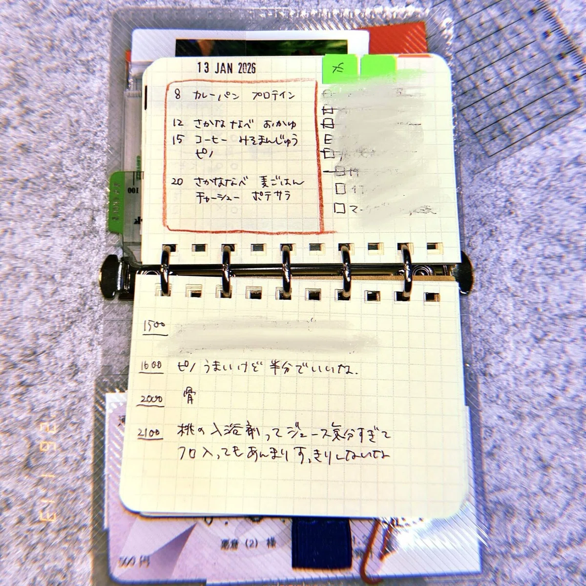Notes / Clear M5 Planner, Glowing Name Tag｜悪意（2）