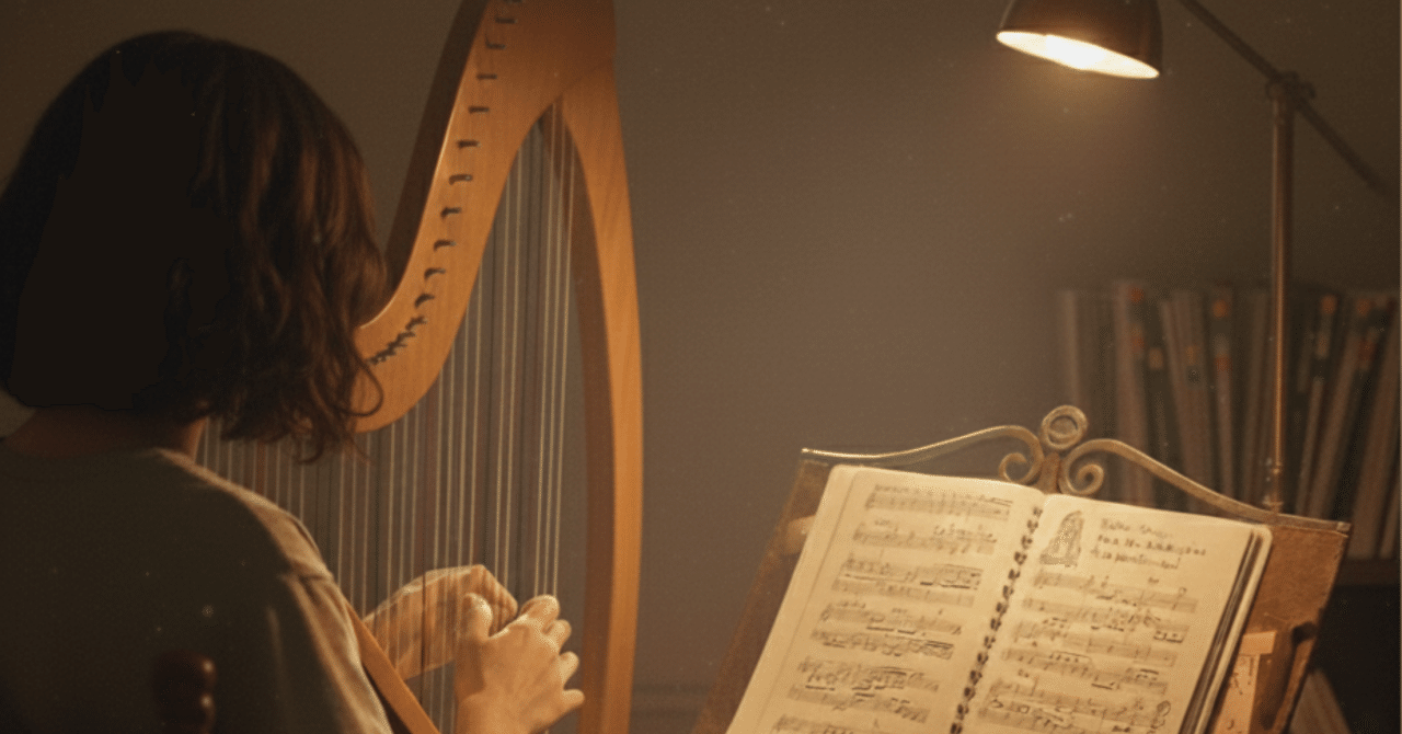 アイリッシュハープ 私の練習ルーティン（夜ver.）｜Mithril / Irish Harp