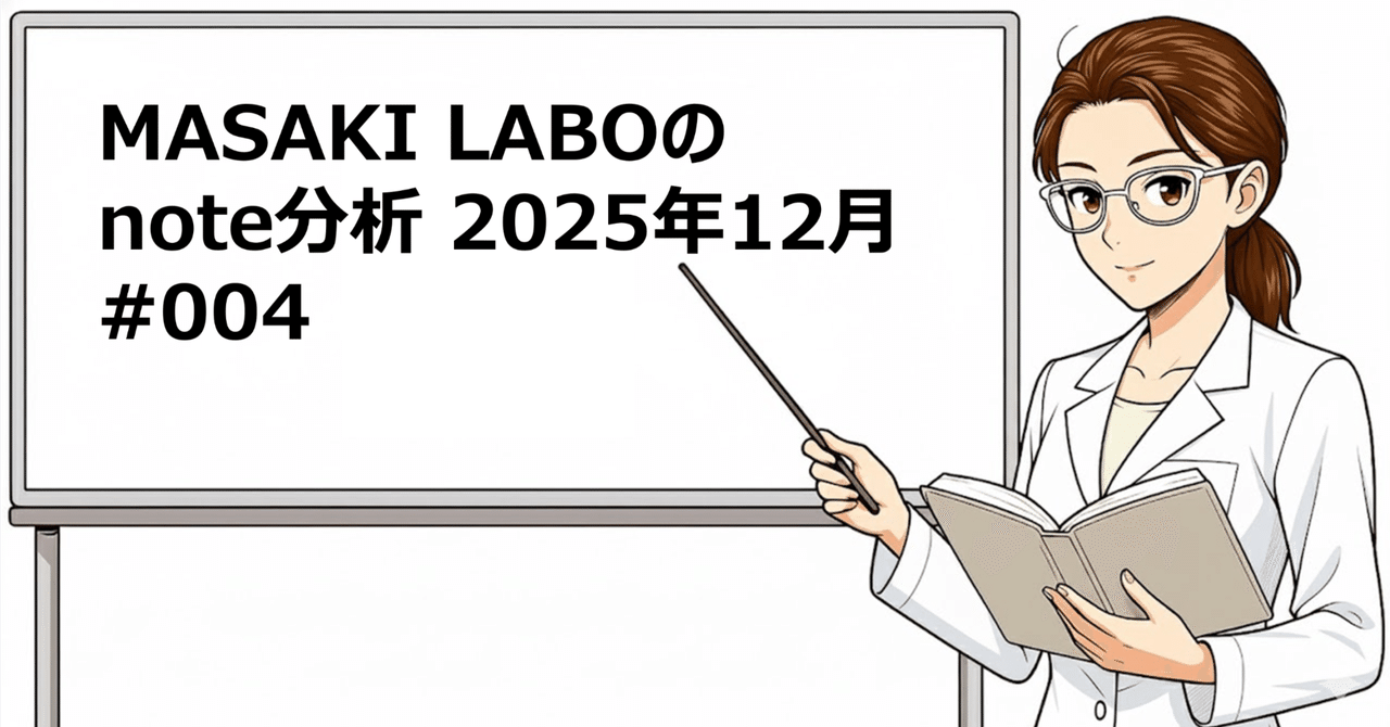 MASAKI LABOのnote分析 2025年12月 #004｜MASAKI LABO
