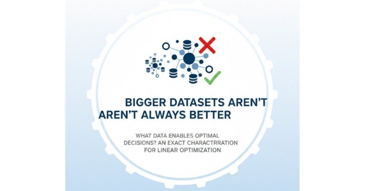 （論文感想文）Bigger datasets aren’t always better / What Data Enables Optimal ...