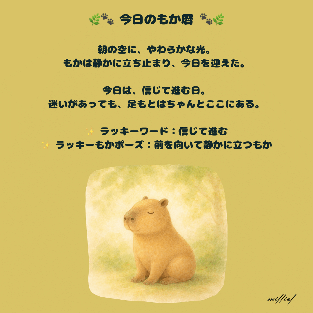 1月15日🐾 今日のもか暦🐾 ｜もか時間🐾ミリエル