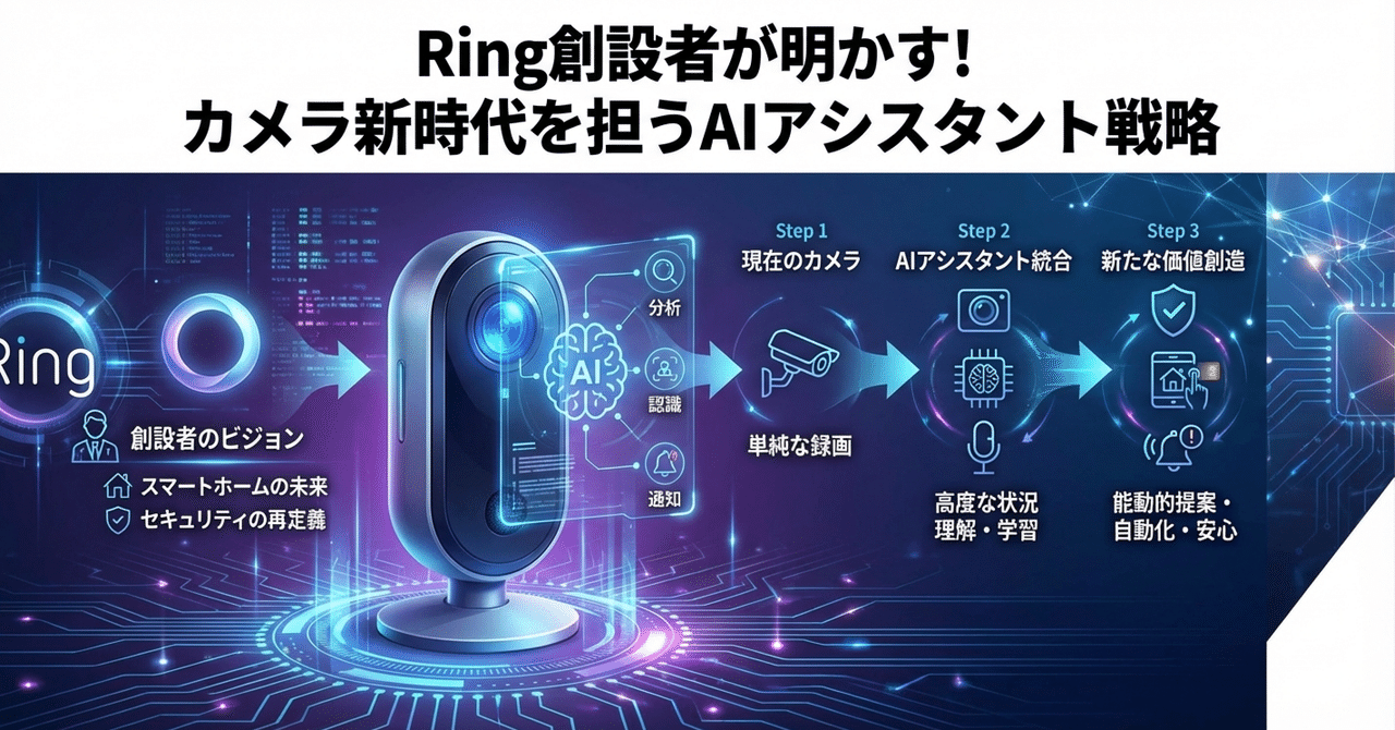 Ring創設者が明かす！カメラ新時代を担うAIアシスタント戦略｜AIソリューションオフィス