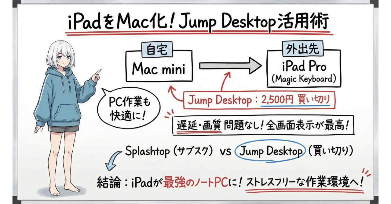 「Jump Desktop」を使ってiPad Proで外出先でMacをリモート操作する方法｜こむすび