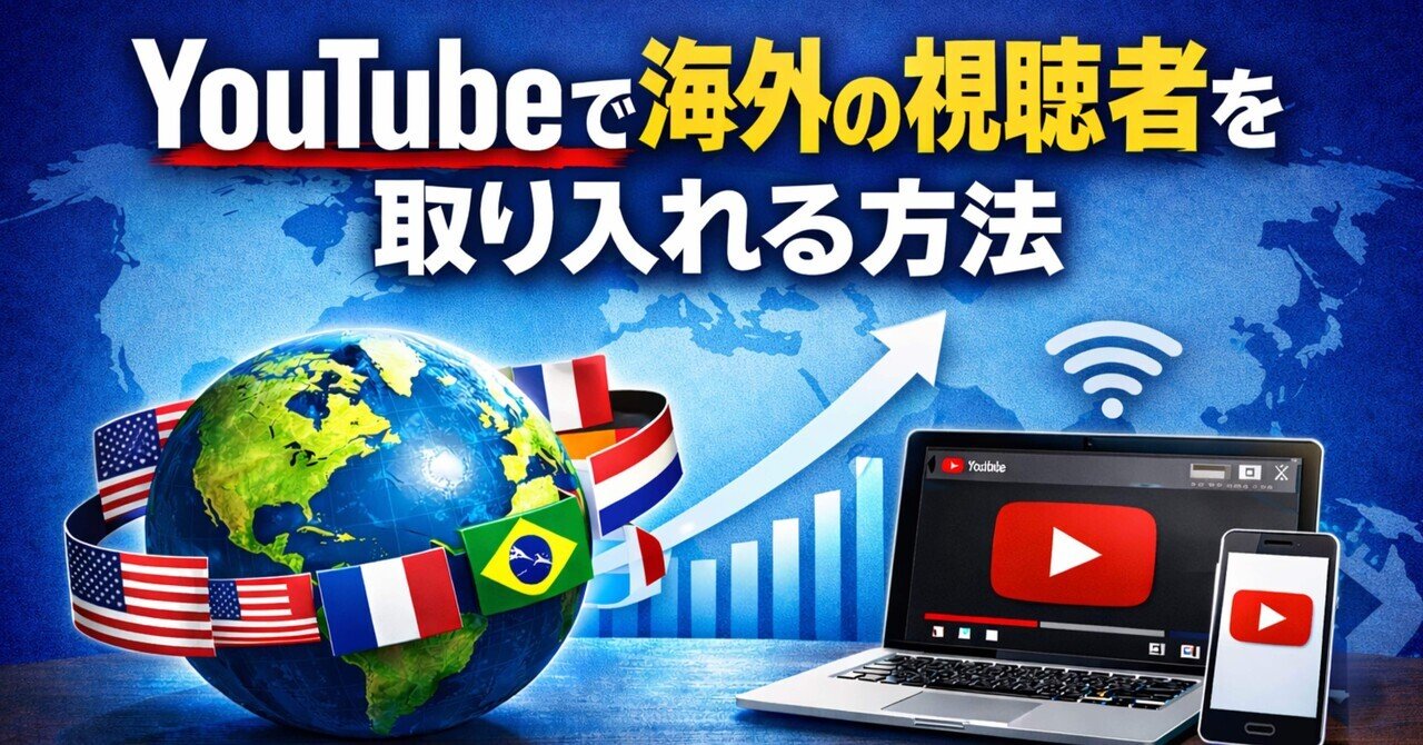 YouTubeで海外の視聴者を取り入れる方法10選【2026年最新版】｜つっしーの筆