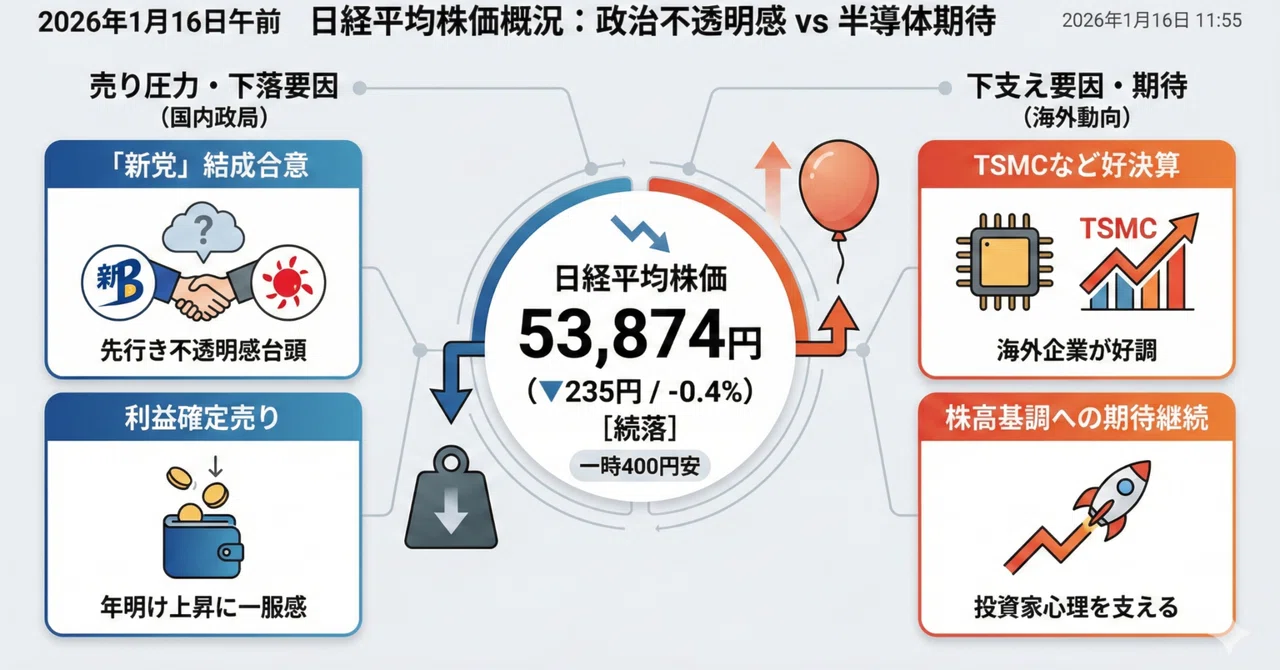 【2026/1/16】マーケット情報速読まとめ（日経新聞参照）｜Yuta Otsuka