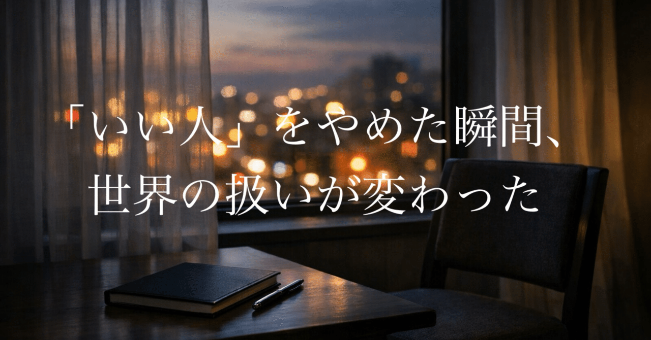 「いい人」をやめた瞬間、世界の扱いが変わった｜リモさん（人生模索中）
