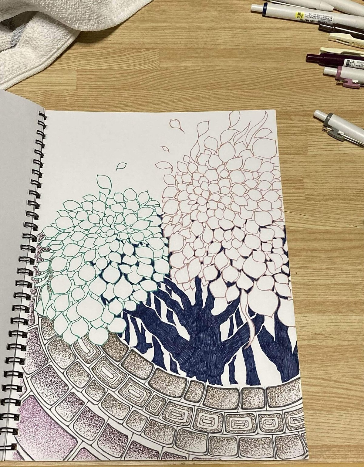 アナログ絵(集合体恐怖症の方は無理かも)｜にぬきたまご