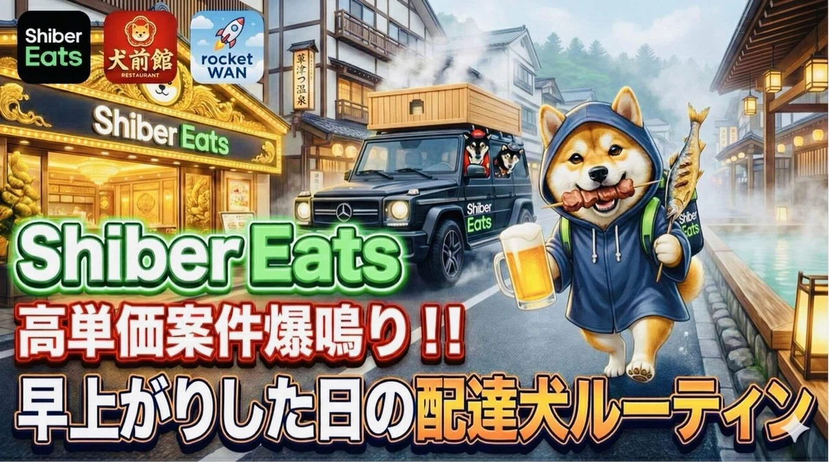 日付2026.01. 17Shiber Eats配達ルーティン@ゲレンデ配達犬むさし｜Shiber Eatsゲレンデ配達犬むさし