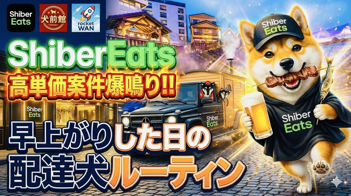 日付2026.01. 17Shiber Eats配達ルーティン@ゲレンデ配達犬むさし｜Shiber Eatsゲレンデ配達犬むさし