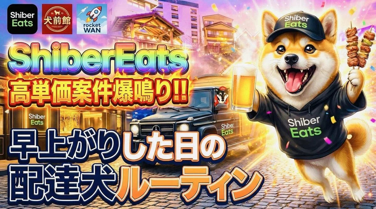 日付2026.01. 17Shiber Eats配達ルーティン@ゲレンデ配達犬むさし｜Shiber Eatsゲレンデ配達犬むさし