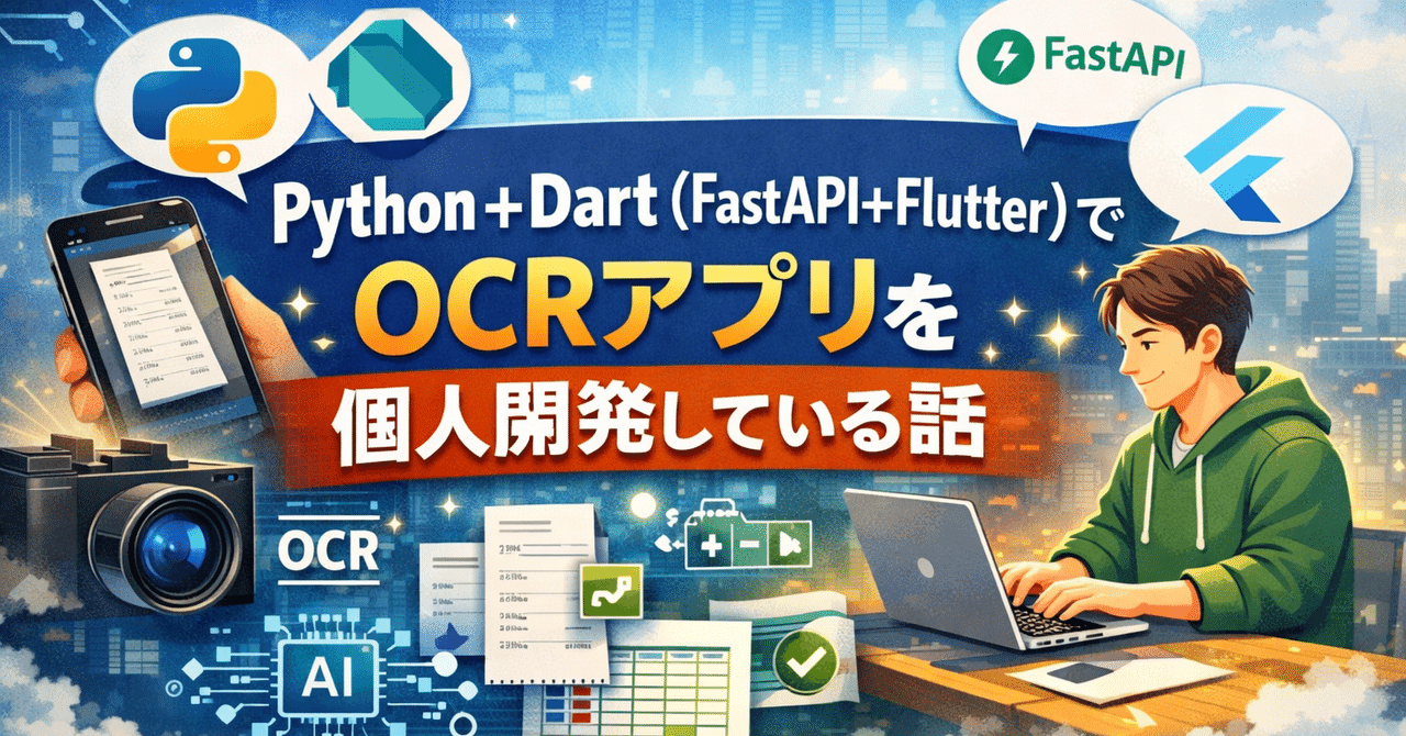Python＋Dart（FastAPI＋Flutter）でOCRアプリを個人開発している話｜「ちよし」
