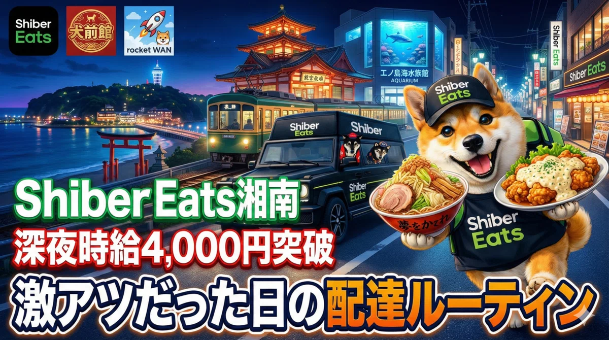 2026.01. 19Shiber Eats配達ルーティン@ゲレンデ配達犬むさし｜Shiber Eatsゲレンデ配達犬むさし