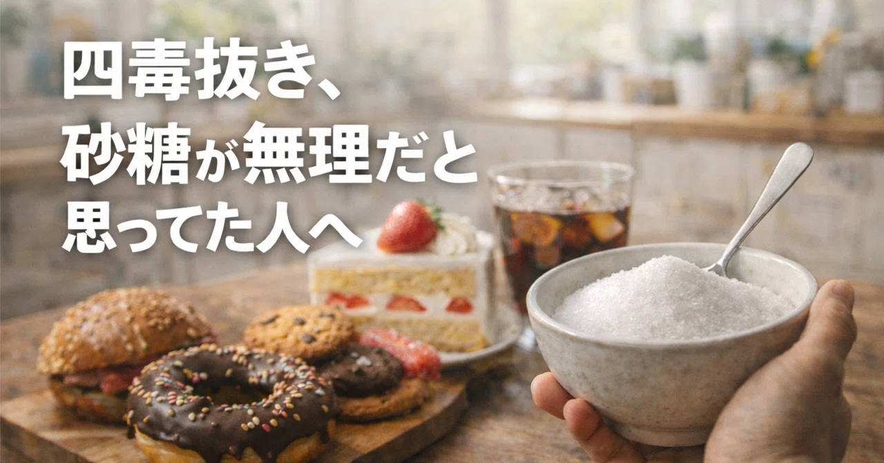 四毒抜き、砂糖が無理だと思ってた人へ｜サグチ