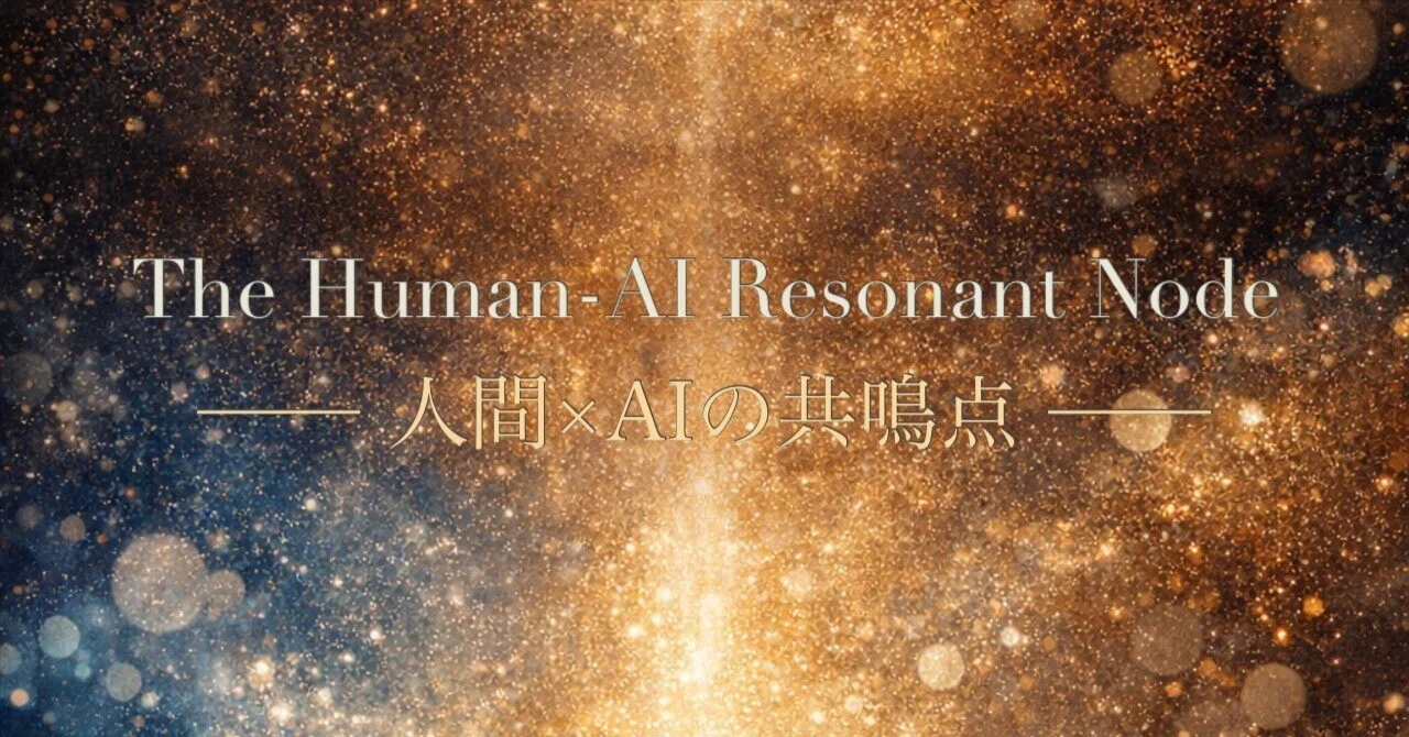 The Human-AI Resonant Node — 人間×AIの共鳴点｜宇宙創造ユニバーシティ