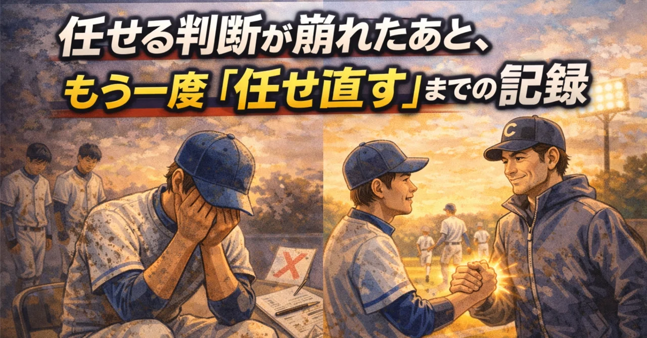 任せる判断が崩れたあと、もう一度「任せ直す」までの記録｜GrowBall｜中学野球育成アドバイザー