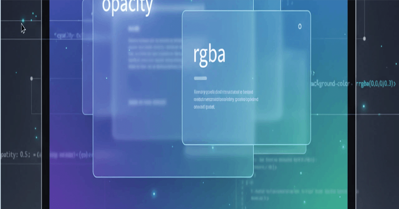 【HTML&CSS入門】`opacity`と`rgba`徹底解説！子要素の透過はどっち？アニメーション活用テクニック｜エイじー