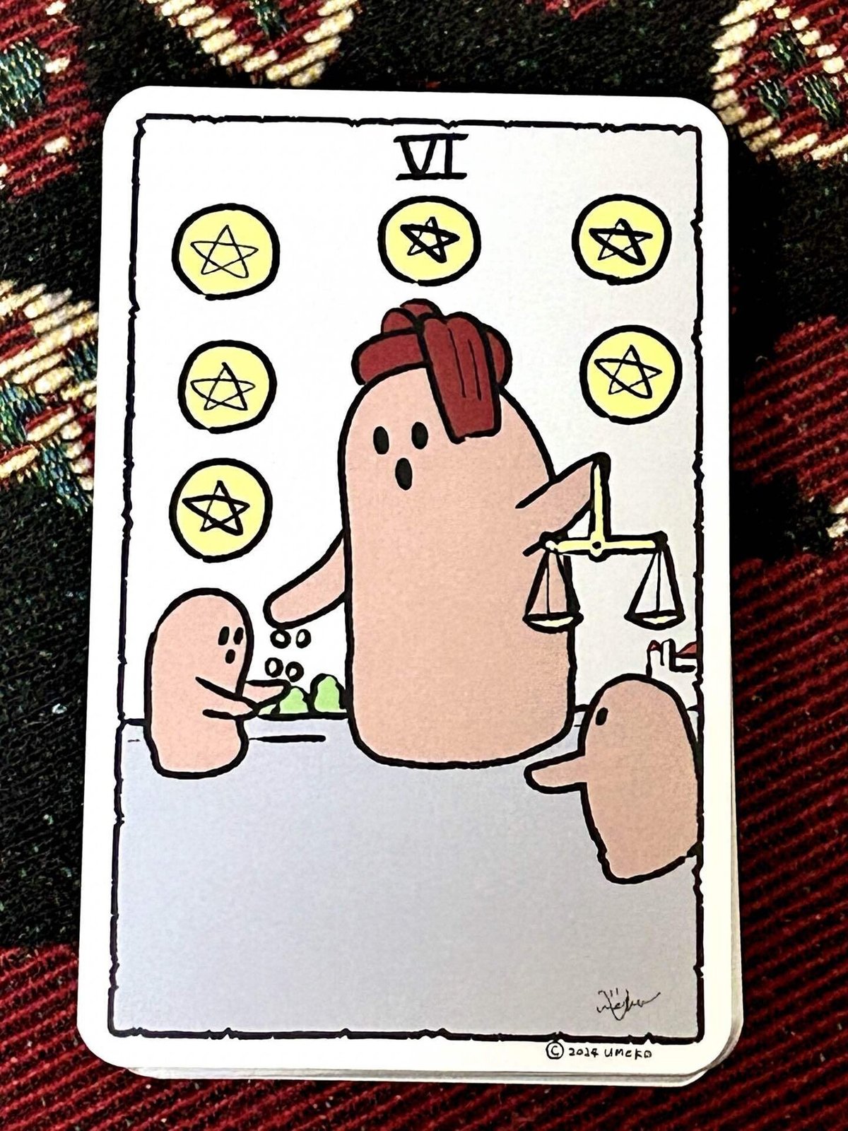 ハニワさまタロット・コインの6番｜369kagura