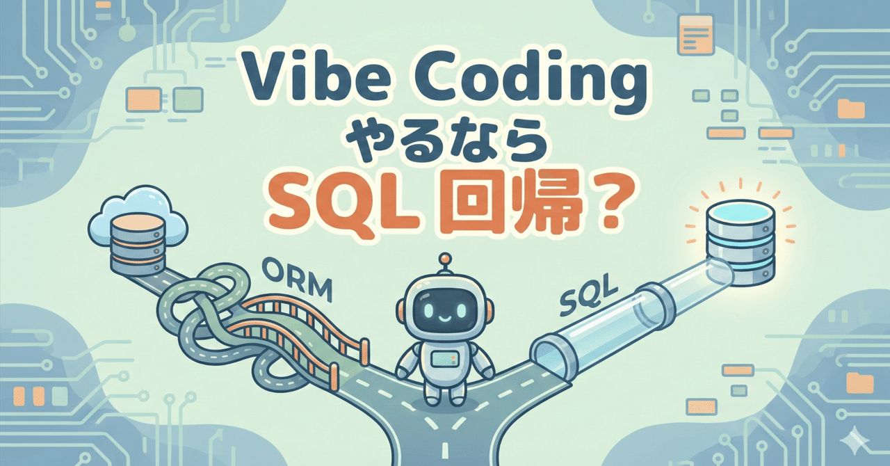 Vibe Coding (バイブコーディング) やるならは SQL に回帰した方が良いのでは？というのを見て思う事｜Ryo@VibeCoder