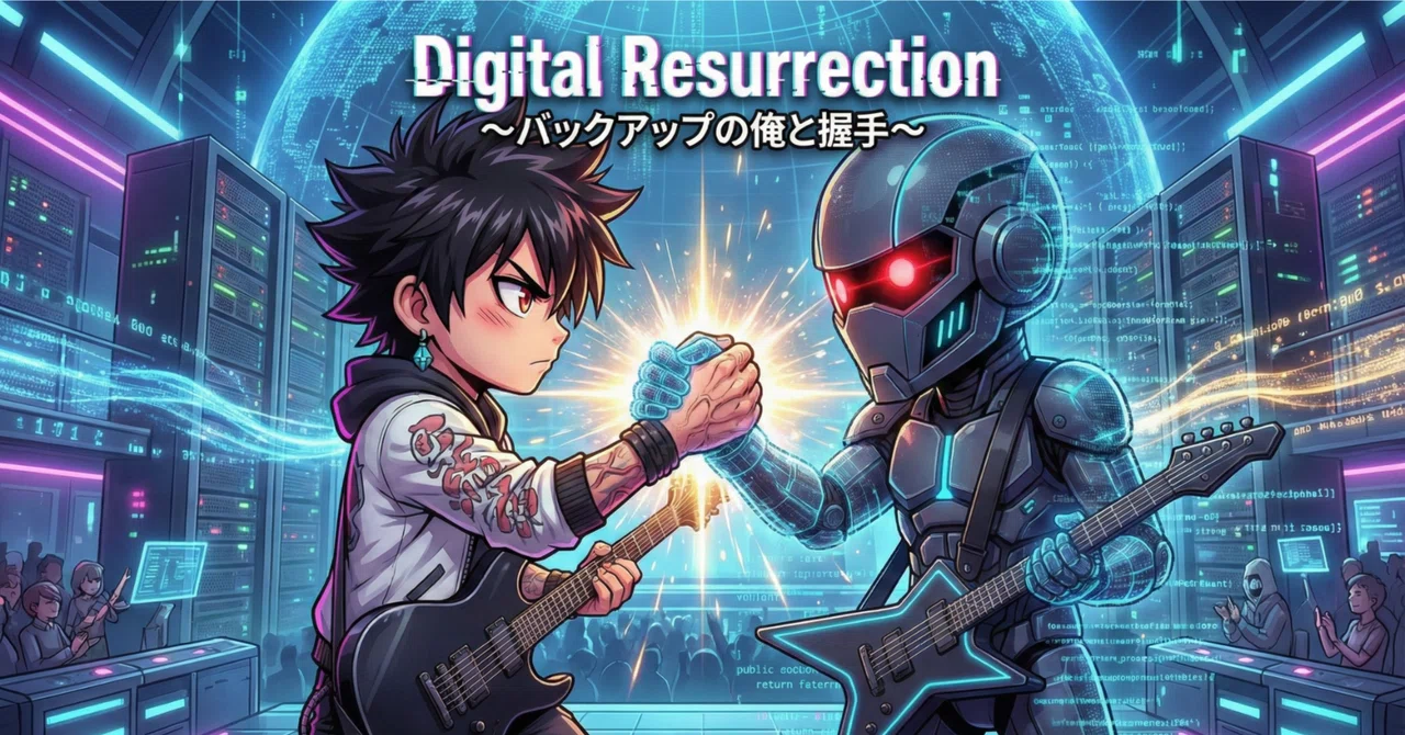 【試行錯誤中】AIで蘇る！？『Digital Resurrection ～バックアップの俺と握手～』｜Yeahlph_GZ（イェルフ_ジーゼット）