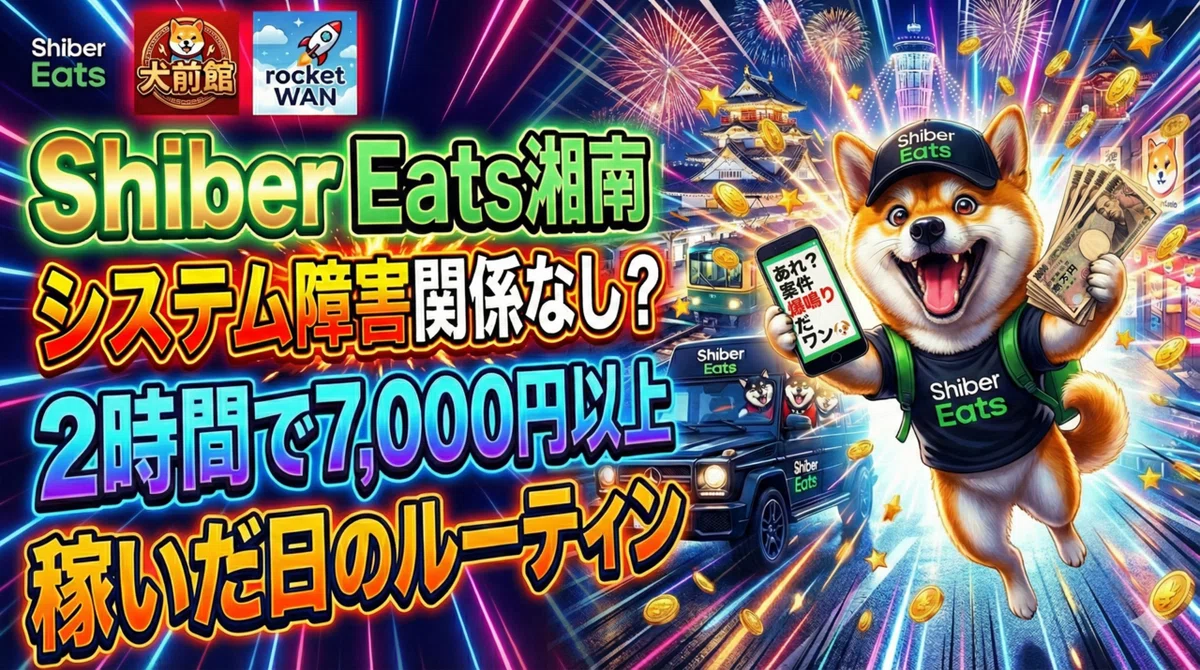 2026.01. 26Shiber Eats配達ルーティン@ゲレンデ配達犬むさし｜Shiber Eatsゲレンデ配達犬むさし