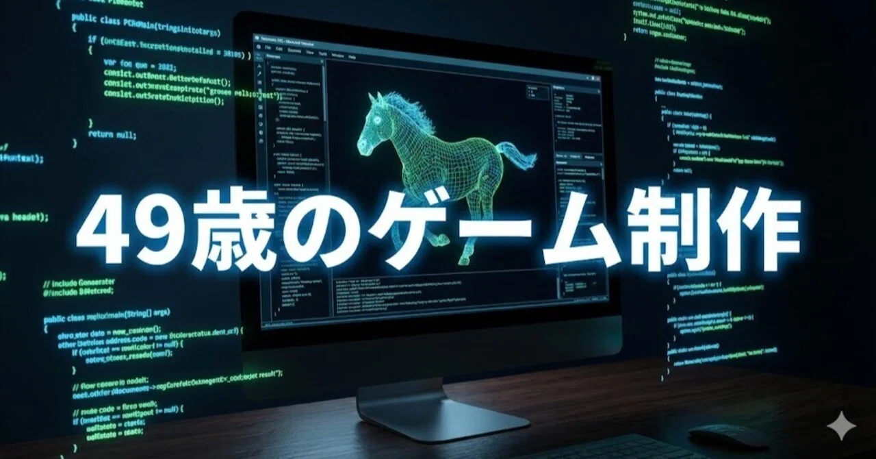 【ゲーム制作奮闘記#1】49歳・早期退職者が「AI（Gemini）」という鬼教官と手を組んで、騎手ゲー制作に挑む話｜シャンボール＠49歳早期 ...