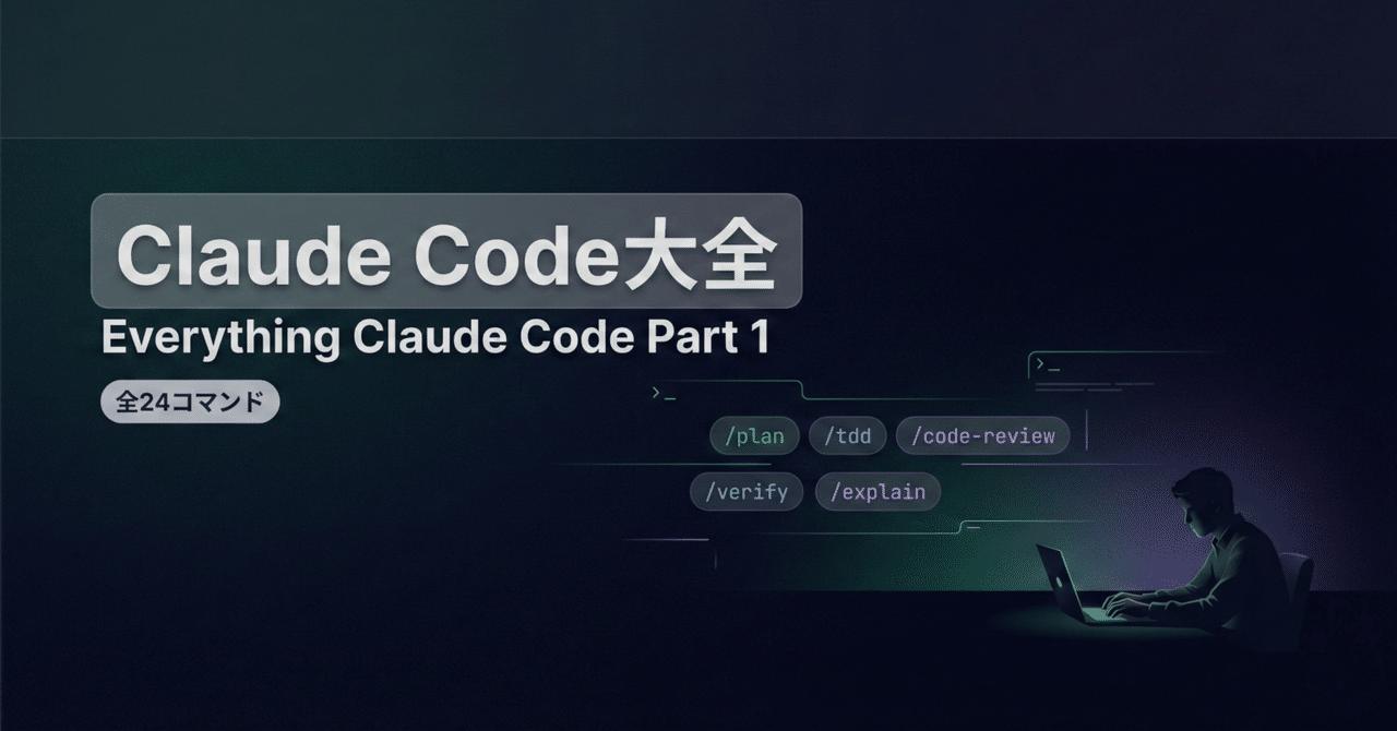 Everything Claude Code Part 1 - 概要と全24コマンド詳細｜アイドリ | AI-Driven Lab