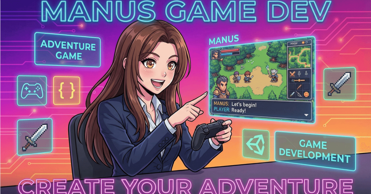 Manusでアドベンチャーゲームを作ってみた！ASCII.jpの記事が話題に｜いしたにまさき