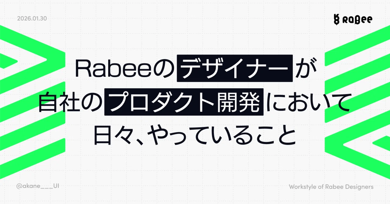 Rabeeのデザイナーが、自社プロダクト開発で日々やっていること｜akane