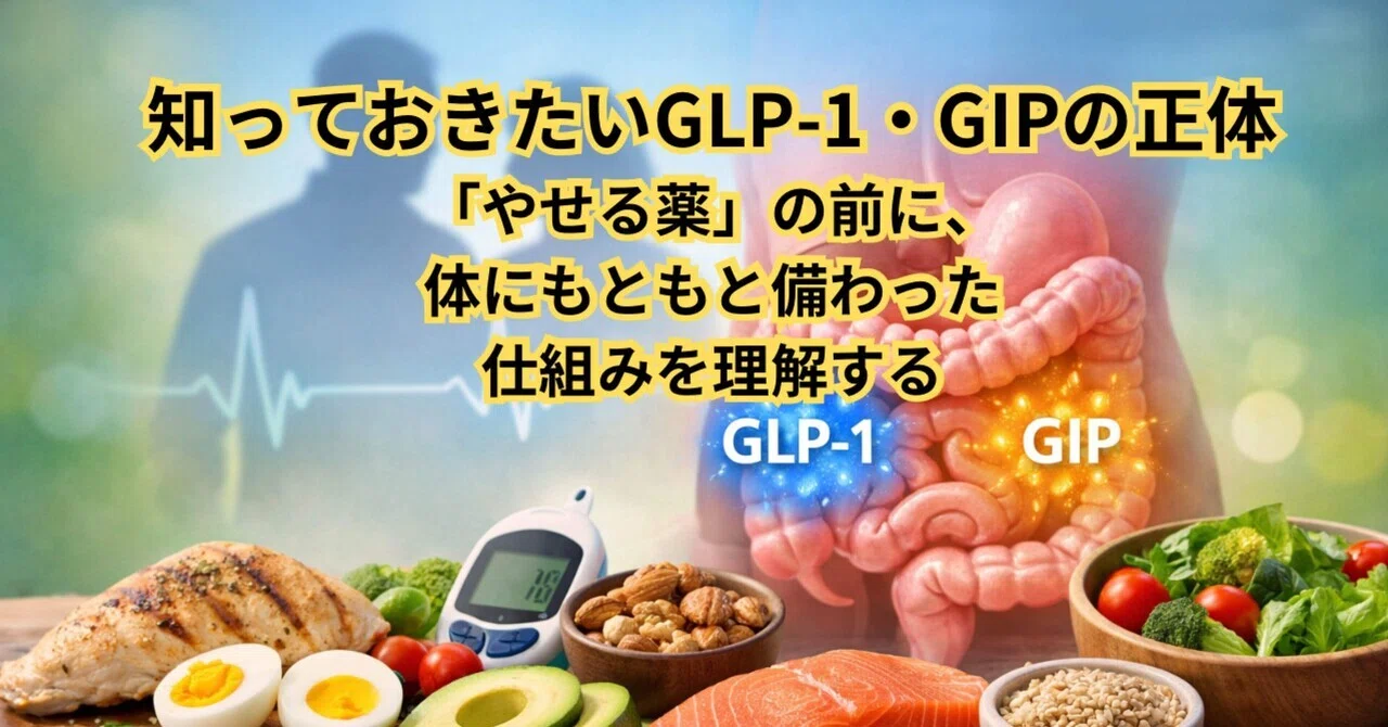 知っておきたいGLP-1・GIPの正体 -「やせる薬」の前に、体にもともと備わった仕組みを理解する-｜dr_kohjimiyazaki
