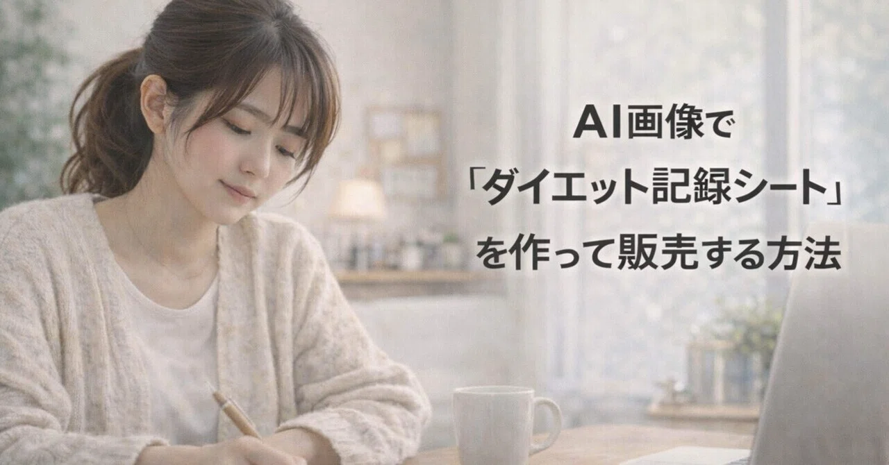 How to Create and Sell a 'Diet Tracking Sheet' Using AI Images｜マツモト 本業も ...
