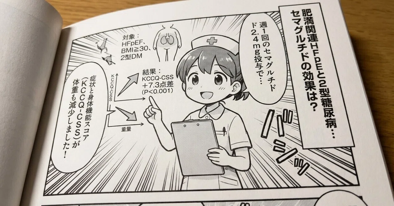 【STEP-HFpEF DM試験】心臓の苦しさと体重の関係：研究から分かったこと｜アナログマン