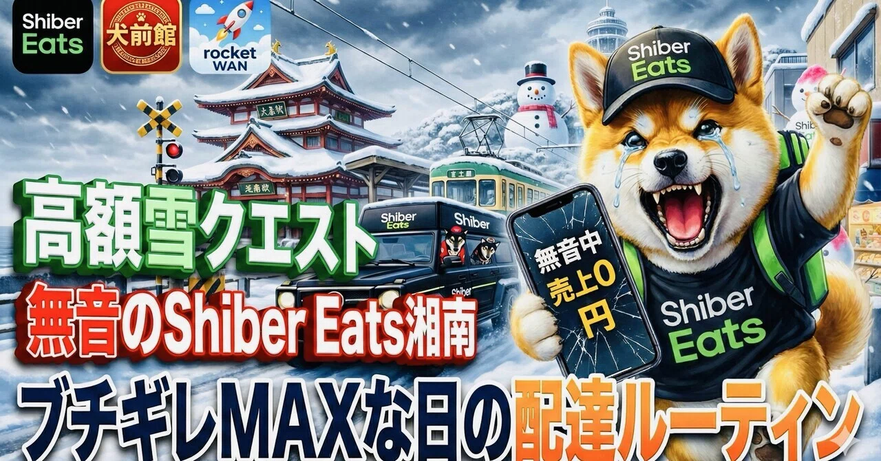 2026.02.07Shiber Eats配達ルーティン@ゲレンデ配達犬むさし｜Shiber Eatsゲレンデ配達犬むさし