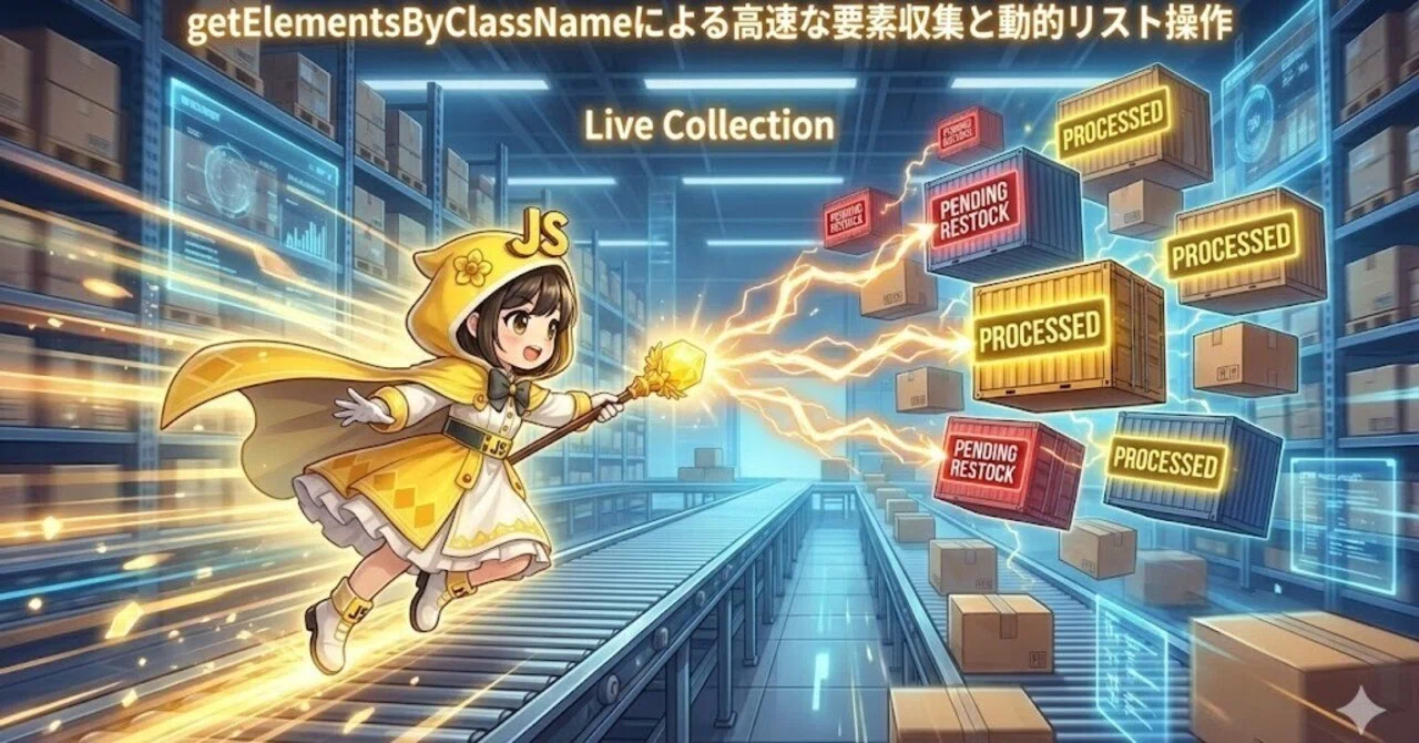 【JavaScript】getElementsByClassNameによる高速な要素収集と動的リスト操作｜morinokabu