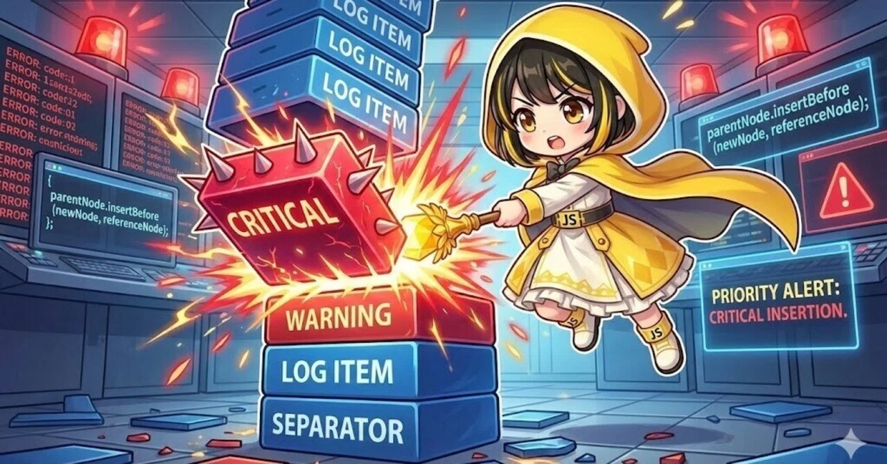 【JavaScript】insertBeforeで割り込み処理！特定位置への要素追加をマスターする｜morinokabu