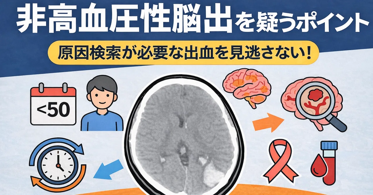 Points to suspect non-hypertensive intracerebral hemorrhage when ...