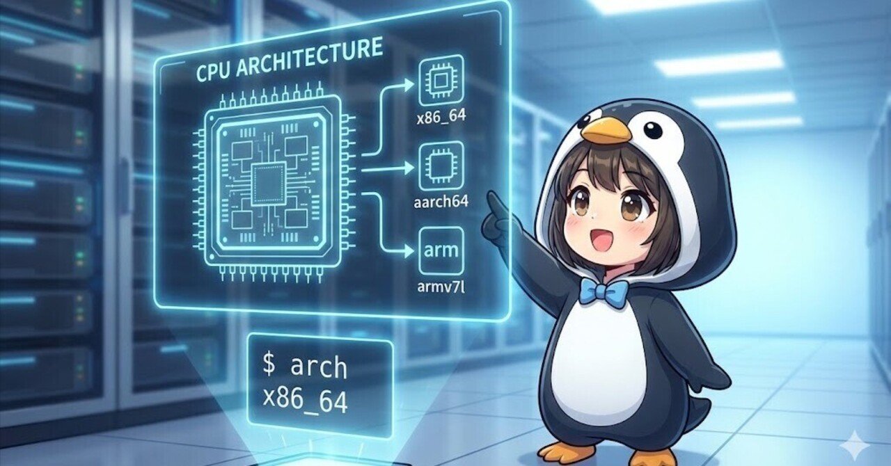 【Linux】「amd64」と「arm64」どっち選ぶ？archコマンドで自分の素性を知る｜morinokabu