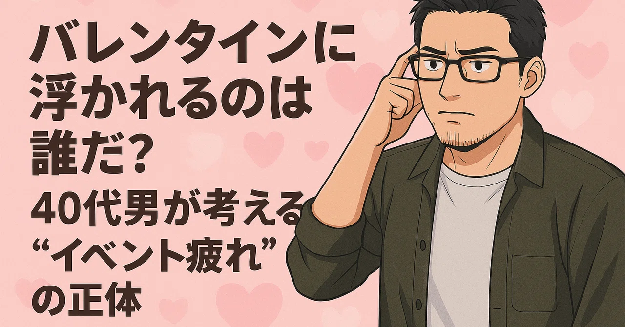 「バレンタインに浮かれるのは誰だ？40代男が考える“イベント疲れ”の正体」｜moma