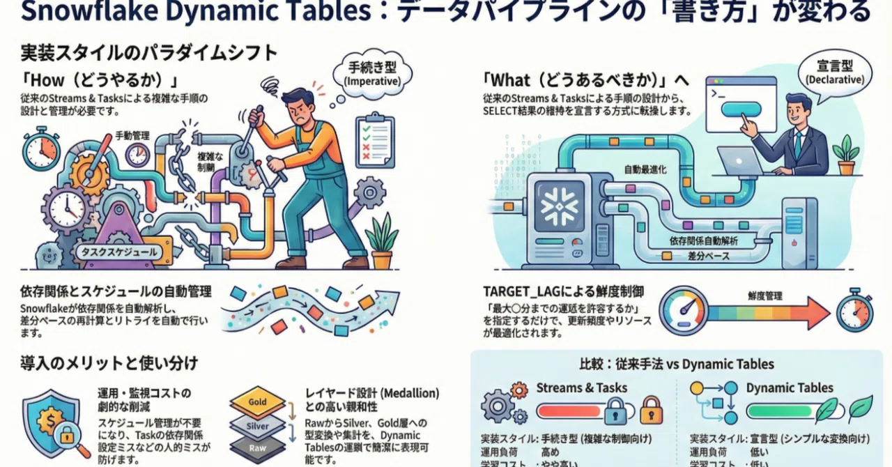 Snowflake : Dynamic Tablesとは何か？｜Mellow Launch