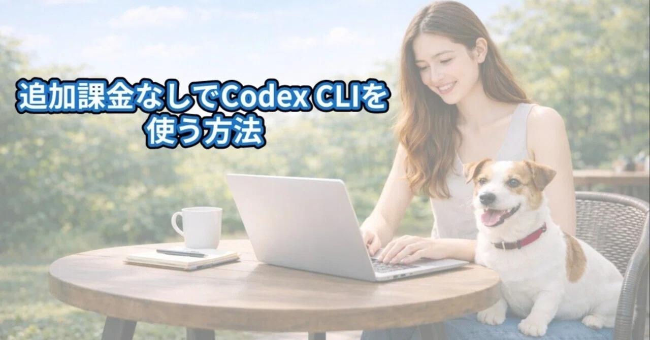 追加課金なしでCodex CLIを使う方法｜ojichiku