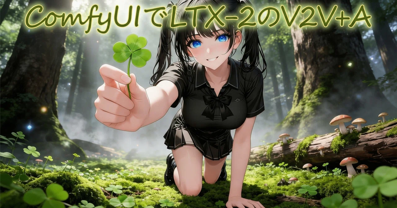 ComfyUIでLTX-2のV2V+A（音声付き動画延長）｜混合順